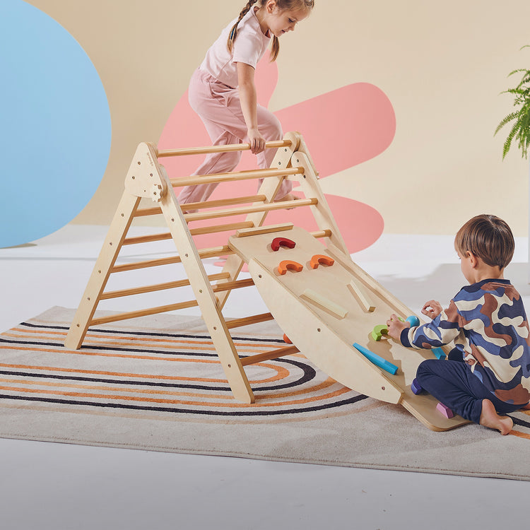 Pikler Triangle Kit 6 in 1 - Unique Patented Design, Inspired by Monte ...